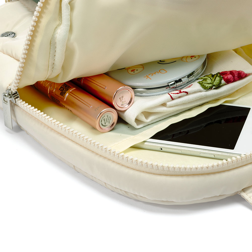 Sling Puffed Crossbody Bag - Cream – Mayim Bottle