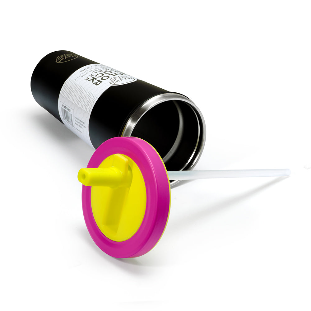 Color Block Flip Straw Tumbler - Black – Mayim Bottle